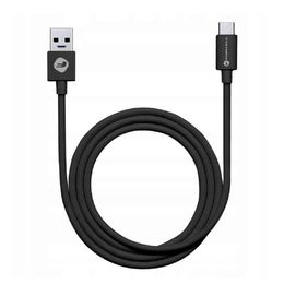 Forcell Ladekabel USB zu Typ C 3.0 3A C398 TUBE Schwarz 1 Meter Smartphone-Kabel