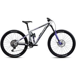 GHOST Mountainbike Riot AM AL Full Party, 12 Gang Shimano XT RD-M8100 Schaltwerk, Kettenschaltung, silberfarben