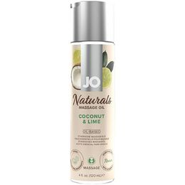 System Jo Massageöl Naturals Massage Oil - Coconut & Lime Flasche mit 120ml, 1-tlg., veganes und natürliches Massageöl mit Aromatherapie-Effekt