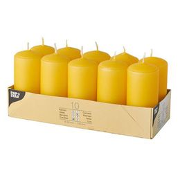 Starpak Stumpenkerze 40 Stück Stumpenkerzen goldgelb Ø 40 mm · 90 mm