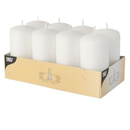 Starpak Stumpenkerze 48 Stück Stumpenkerzen weiss Ø 50 mm · 100 mm