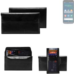 K-S-Trade Handyhülle für Doro 8050, Handy Hülle Schutz Hülle Tasche Schutz Case Handytasche, schwarz