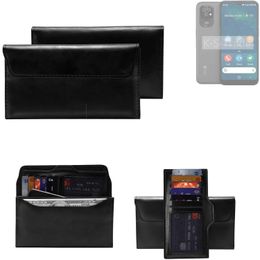 K-S-Trade Handyhülle für Doro 8100, Handy Hülle Schutz Hülle Tasche Schutz Case Handytasche, schwarz