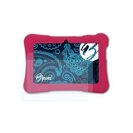 Bruni Schutzfolie Glasklare Displayschutzfolie für K7 Kids Tablet, (2 Folien), praktisch unsichtbar, weiß