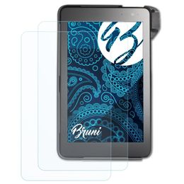 Bruni Schutzfolie Glasklare Displayschutzfolie für Micros Tablet E8, (2 Folien), praktisch unsichtbar, weiß