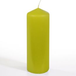 Papstar Stumpenkerze 6 Stück Stumpenkerzen kiwi Ø 70 mm · 200 mm