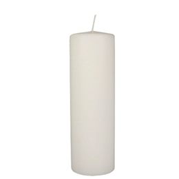 Papstar Stumpenkerze 6 Stück Stumpenkerzen weiss Ø 80 mm · 250 mm mit Flachkopf