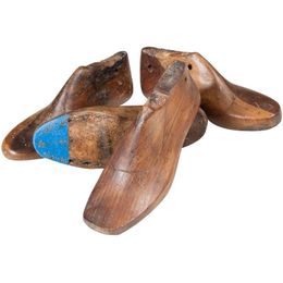 Biscottini - Set 2 Alte Form eines antiqued hölzernen Schuhs in den Größen und in den sortierten Formen