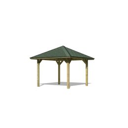 Karibu Pavillon 'Bergen 1' naturfarben 338 x 338 x 290 cm