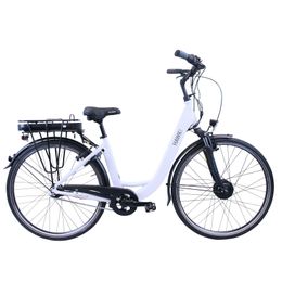 Hawk eCity Wave White - Damen 28 Zoll, Weiß – versch. Farben - E-Bike mit leichtem Aluminiumrahmen I Shimano 7 Gang Nabenschaltung