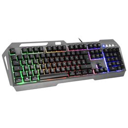 Speed-Link SPEEDLINK LUNERA Metal RGB Rainbow Gaming Keyboard, black - DE layout