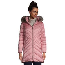 LANDS' END Warmer Wintermantel THERMOPLUME, Damen,  Pink, Polyester, by Lands' End