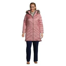 LANDS' END Warmer Wintermantel THERMOPLUME, Damen,  Pink, Polyester, by Lands' End