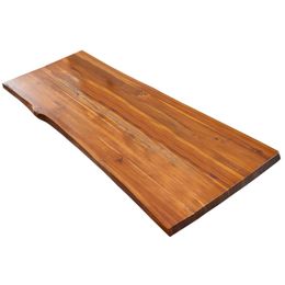 Tischplatte Baumkante Akazie Cognac 200 x 100 cm ESRA