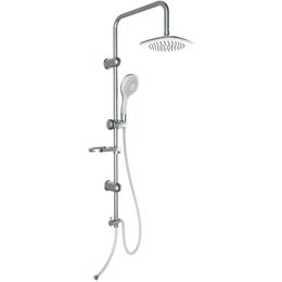 EISL® Duschsystem duschtraum, Regendusche ohne Armatur, Handbrause mit 3 Funktionen, Duschbrause, Dusche in Chrom/Weiß - Chrom
