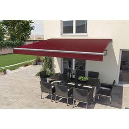 Gelenkarm-Markise Berlin mit Funkmotor bordeaux rot Breite 300 cm Ausfall 200 cm Markisen