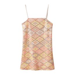 Mango Kleid 'SURI' Damen Größe 38 gelb / goldgelb / apricot / pastellpink Winterkleid