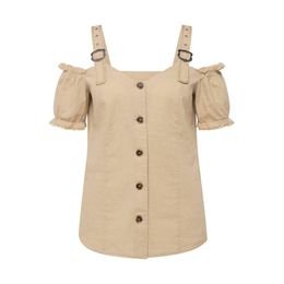 Ulla Popken Trachtenbluse Damen Gr&ouml;&szlig;e 46/48 beige