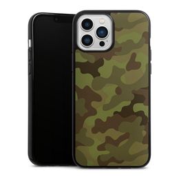 DeinDesign iPhone 13 Pro Max Handy Silikon H&uuml;lle Case schwarz Handyh&uuml;lle Camouflage Tarnmuster Army