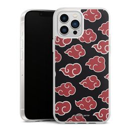 DeinDesign iPhone 13 Pro Max Handy Silikon H&uuml;lle Case transparent Handyh&uuml;lle Naruto Shippuden Pattern Akatsuki Silikon Case