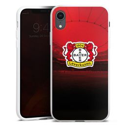 DeinDesign iPhone Xr Handy Silikon H&uuml;lle Case wei&szlig; Handyh&uuml;lle Bayer 04 Leverkusen Official Licensed Product Stadium Silikon Case