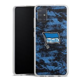 DeinDesign Galaxy A51 Handy Silikon H&uuml;lle Case transparent Handyh&uuml;lle Flag Hertha Bsc Logo Silikon Case
