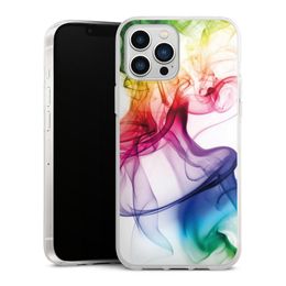 DeinDesign iPhone 13 Pro Max Handy Silikon H&uuml;lle Case transparent Handyh&uuml;lle Rainbow Colour Water Silikon Case