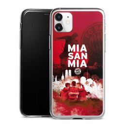 DeinDesign iPhone 11 Handy Slim Case Silikon Handyh&uuml;lle transparent H&uuml;lle extra d&uuml;nn Mia San Mia Fcb Fc Bayern M&uuml;nchen Silikon Slim Case