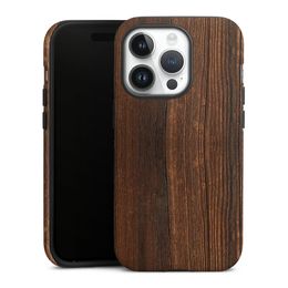 DeinDesign iPhone 14 Pro Handy Panzer Handyh&uuml;lle robuste Outdoor H&uuml;lle Schutzh&uuml;lle matt Wood Nut Tree Wooden Look Tough Case