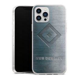 DeinDesign iPhone 13 Pro Max Handy Silikon H&uuml;lle Case transparent Handyh&uuml;lle Metallic Look Hsv Hamburger Sv Silikon Case
