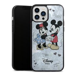 DeinDesign iPhone 13 Pro Max Handy Silikon H&uuml;lle Case schwarz Handyh&uuml;lle Vintage Disney