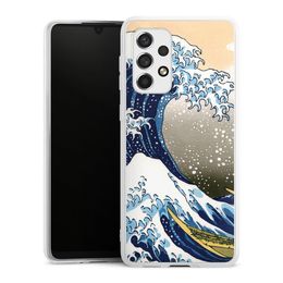 DeinDesign Galaxy A33 5G Handy Silikon H&uuml;lle Case transparent Handyh&uuml;lle Die Gro&szlig;e Welle Vor Kanagawa Katsushika Hokusai Kunst Silikon Case