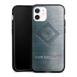 DeinDesign iPhone 12 mini Handy Silikon H&uuml;lle Case schwarz Handyh&uuml;lle Metallic Look Hsv Hamburger Sv