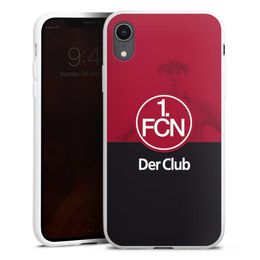 DeinDesign iPhone Xr Handy Silikon H&uuml;lle Case wei&szlig; Handyh&uuml;lle Official Licensed Product Der Club 1. Fc N&uuml;rnberg Silikon Case