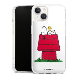 DeinDesign iPhone 14 Handy Silikon H&uuml;lle Case transparent Handyh&uuml;lle Snoopy Peanuts Official Licensed Product Silikon Case