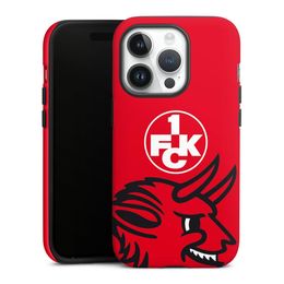 DeinDesign iPhone 14 Pro Handy Panzer Handyh&uuml;lle robuste Outdoor H&uuml;lle Schutzh&uuml;lle matt Devil 1. Fc Kaiserslautern 1. Fck Tough Case