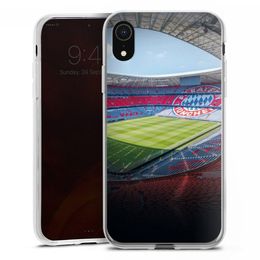 DeinDesign iPhone Xr Handy Silikon H&uuml;lle Case transparent Handyh&uuml;lle Fcb Fc Bayern M&uuml;nchen Stadium Silikon Case