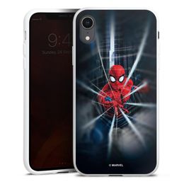 DeinDesign iPhone Xr Handy Silikon H&uuml;lle Case wei&szlig; Handyh&uuml;lle Kinofilm Marvel Spiderman Silikon Case