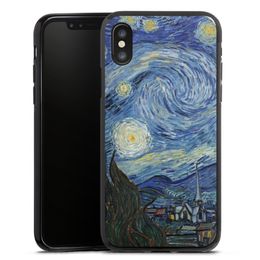 DeinDesign iPhone X Handy Silikon H&uuml;lle Case schwarz Handyh&uuml;lle The Starry Night Kunst