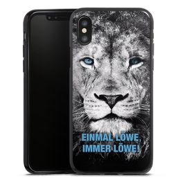 DeinDesign iPhone X Handy Silikon H&uuml;lle Case schwarz Handyh&uuml;lle Official Licensed Product Tsv 1860 M&uuml;nchen Lion