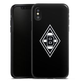 DeinDesign iPhone X Handy Silikon H&uuml;lle Case schwarz Handyh&uuml;lle Borussia M&ouml;nchengladbach Gladbach Coat Of Arms