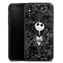 DeinDesign iPhone X Handy Silikon H&uuml;lle Case schwarz Handyh&uuml;lle Disney Nightmare Before Christmas Halloween