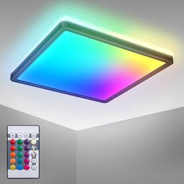 B.K.LICHT - led Deckenlampe rgb Dimmbar Panel Farbwechsel Deckenleuchte indirektes Licht 15W
