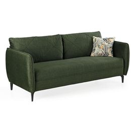 JOB Sofa 3 Sitzer Couch Sitzsofa Loungesofa ca. 200 cm novara Microvelours Samt Grün
