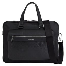 Calvin Klein Messenger Bag CK ELEVATED LAPTOP BAG W/PCKT, mit dezentem Logoprint, schwarz