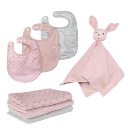 Roba Organic Geschenkset Baby Essentials 'Lil Planet' rosa/mauve aus Bio-Baumwolle, GOTS, nachhaltig