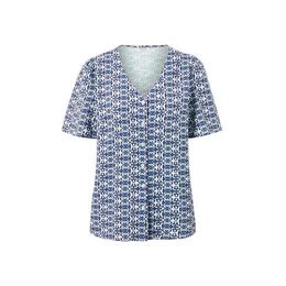 Tchibo Bluse mit Alloverprint - Blau - Gr.: 46