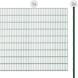 Arvotec Doppelstabmattenzaun ESSENTIAL 183 zum Einbetonieren, (Set), Zaunhöhe 183 cm, Zaunlänge 2 - 60 m, grün