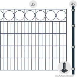 Arvotec Zaun ESSENTIAL 100 zum Aufschrauben "Ring", (Set, Dekormattenzaun), Zaunhöhe 100 cm, Zaunlänge 2 - 60 m, grau