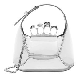 Alexander McQueen Hobo Bag - The Women´s Jeweled Mini Bag - in silber - Hobo Bag für Damen